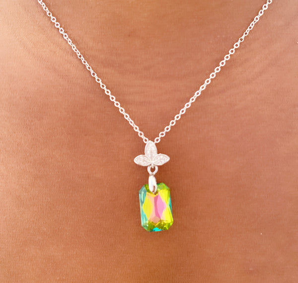 Beautiful Crystal Glass Stone Necklace | AKA Necklace